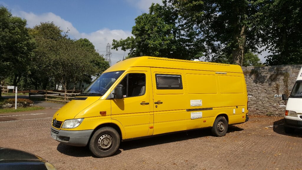 Yellow Mercedes Sprinter 311 CDI LWB | Quirky Campers