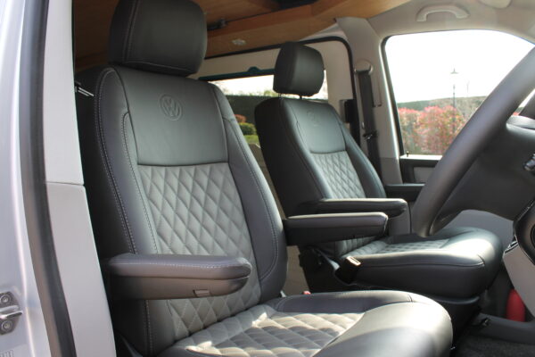 VW Transporter Converted with U shaped seating and two beds | Quirky ...