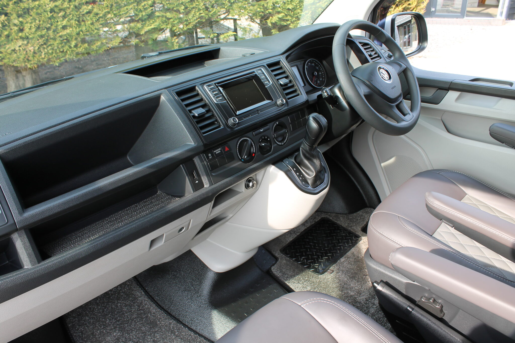 VW Transporter Converted with U shaped seating and two beds | Quirky ...