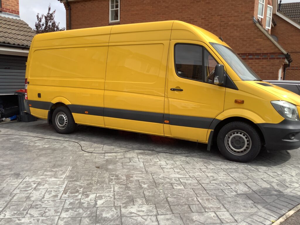 Part converted Mercedes Benz Sprinter 313 cdi first fix electrics 4 ...
