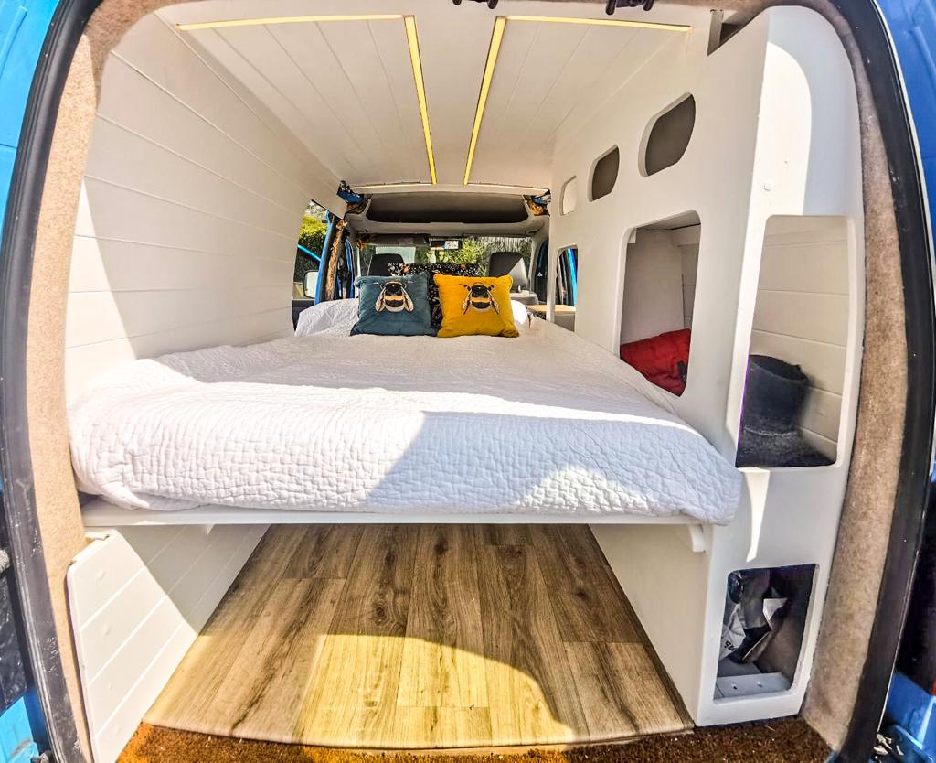 "Little Blue" - Bespoke LWB Caddy Camper Conversion | Quirky Campers