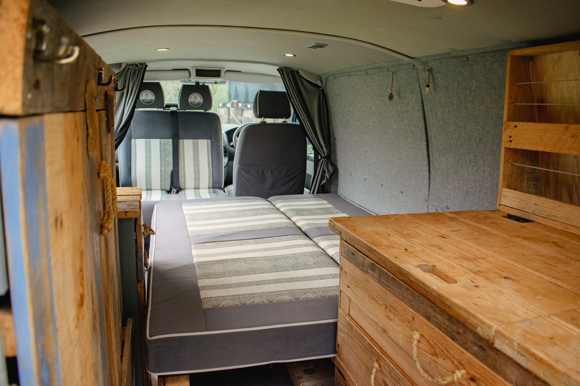 VW T5 with a handbuilt Rustic Interior - Ready for Adventure | Quirky ...