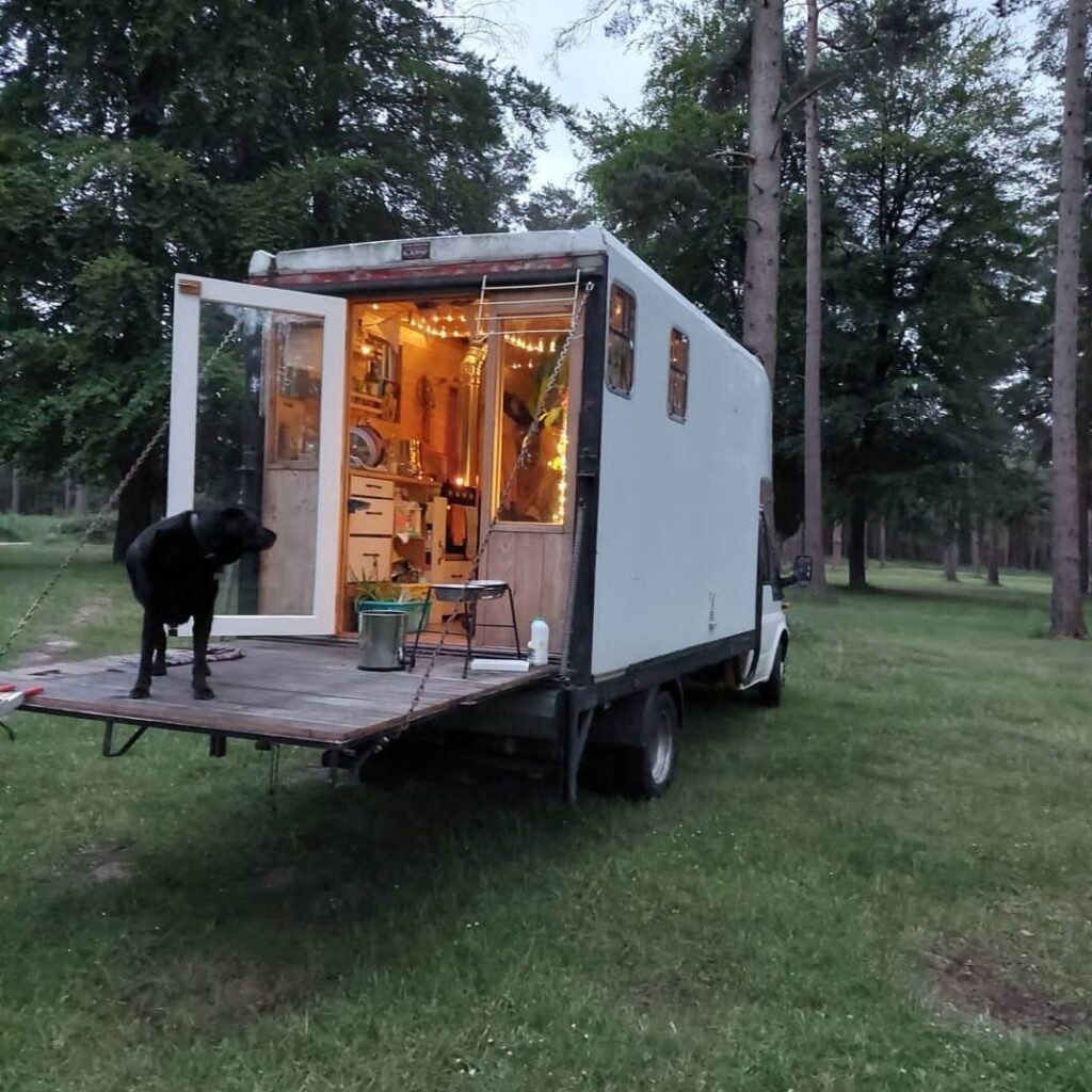 One off, wood lined totally liveable Luton conversion. Van life at its ...