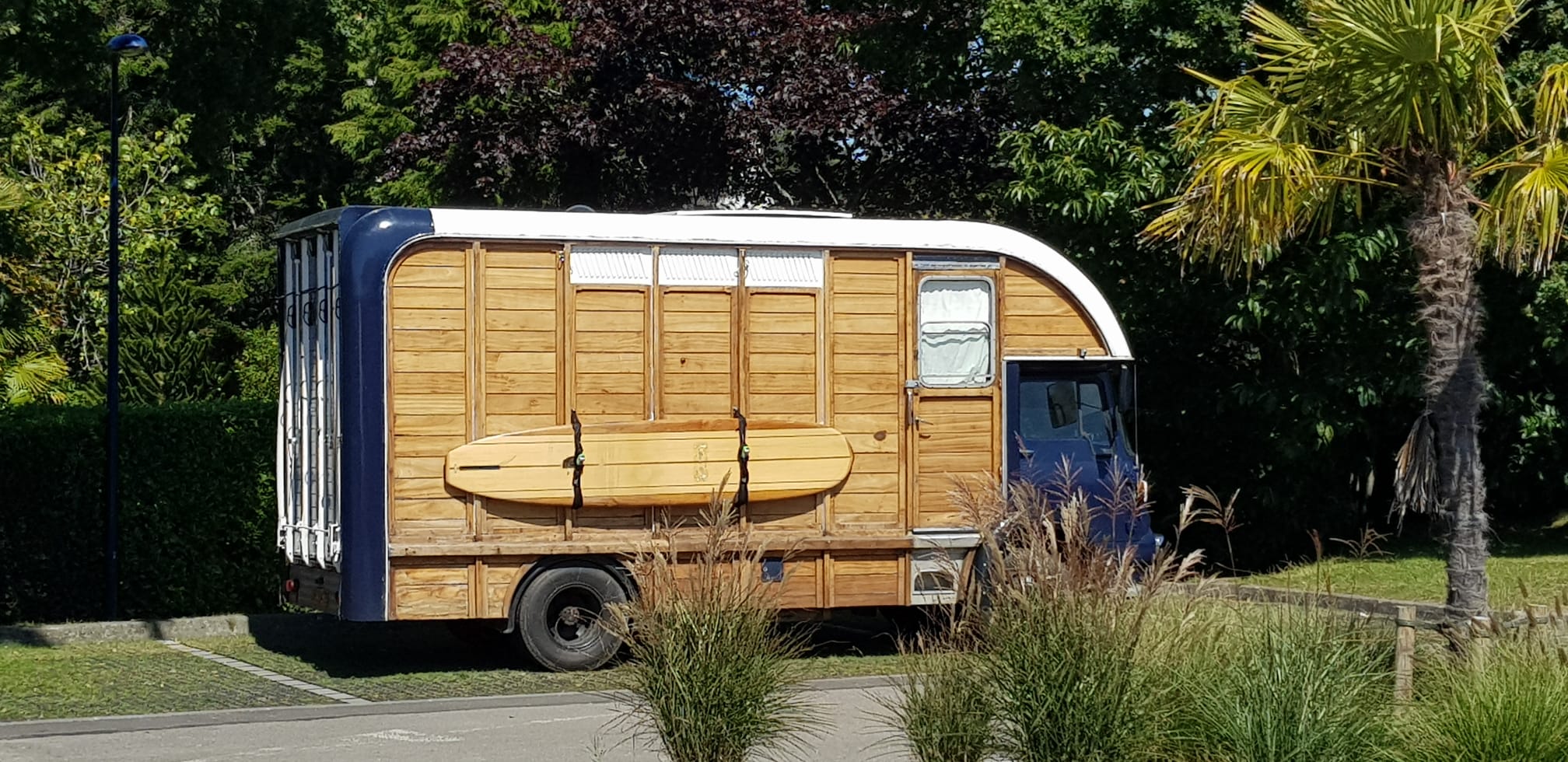 Bedford TK mahogany and oak horsebox campervan | Quirky Campers