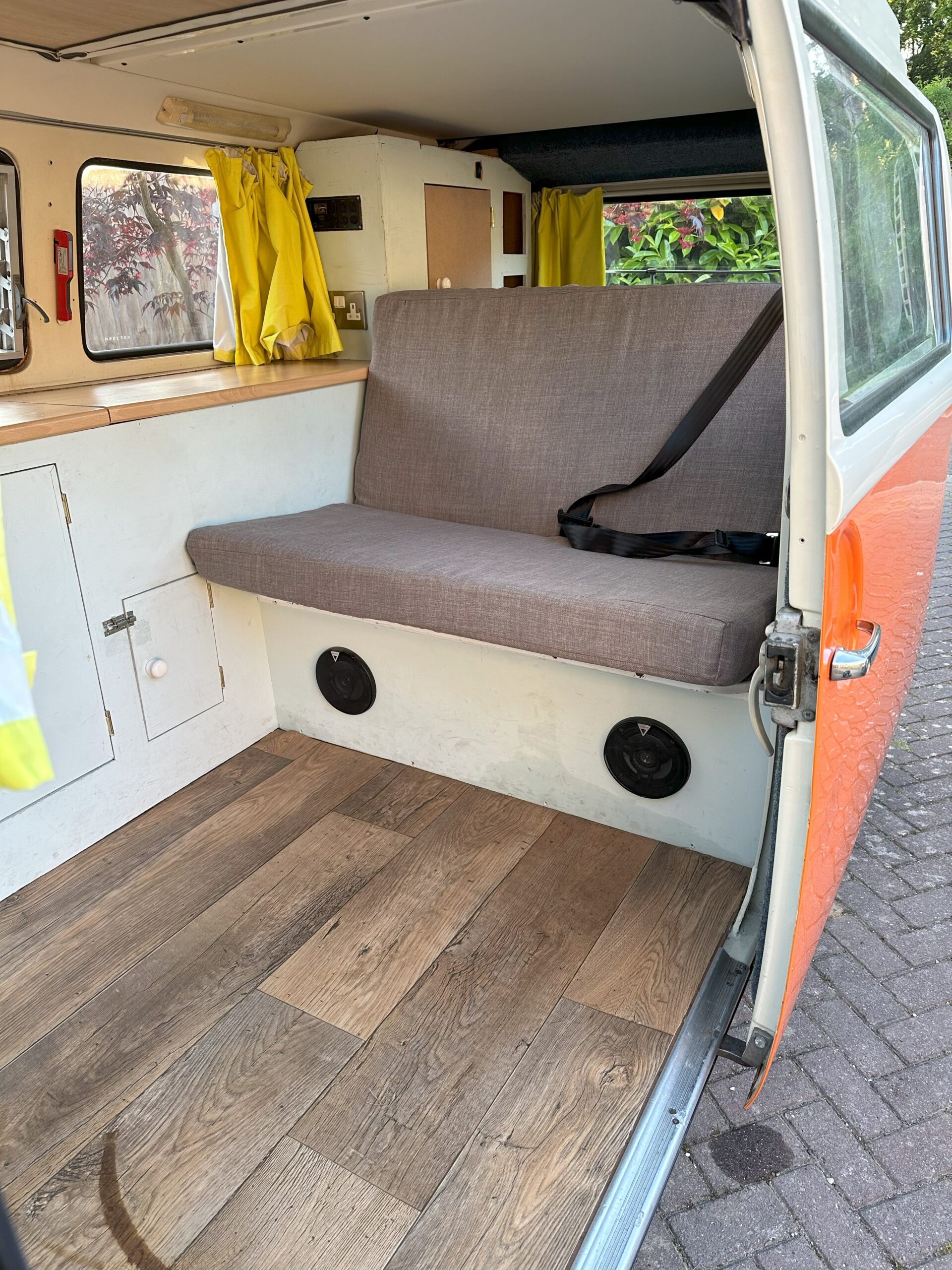 VW T2 Bay window 1973 with New Westy Roof + Awning + Bike Rack | Quirky ...