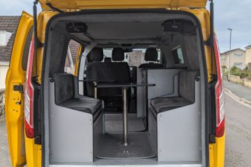 Stunning yellow campervan Transit Custom swb | Quirky Campers