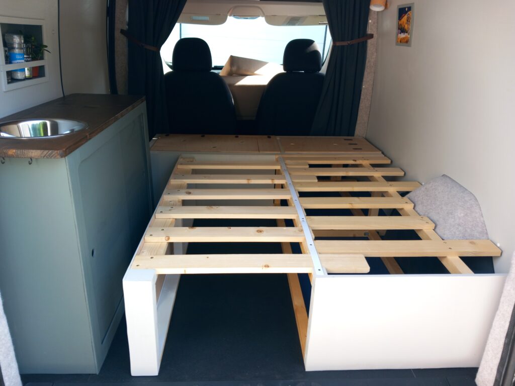 Micro Camper 6ft removable bed frame | Quirky Campers