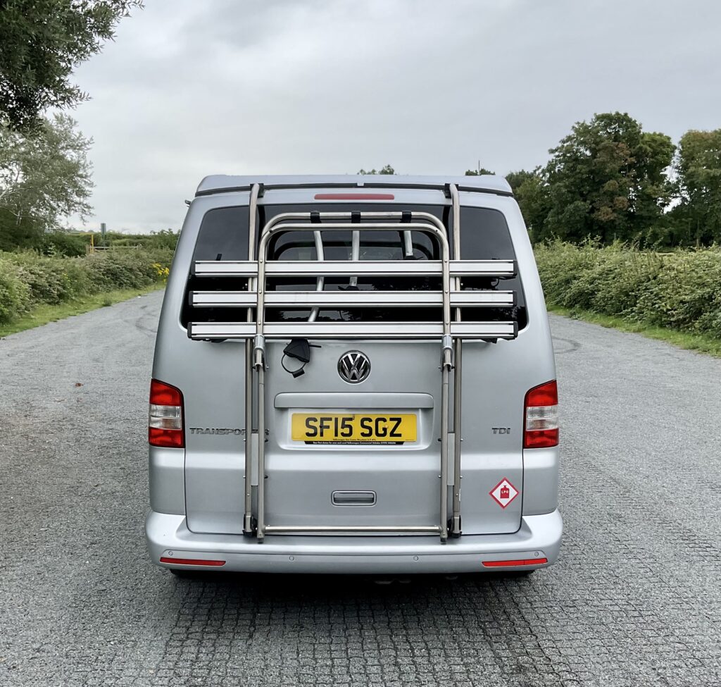 VW Transporter T28 TDI Camper Van with Drive away Awning and Bike-rack ...