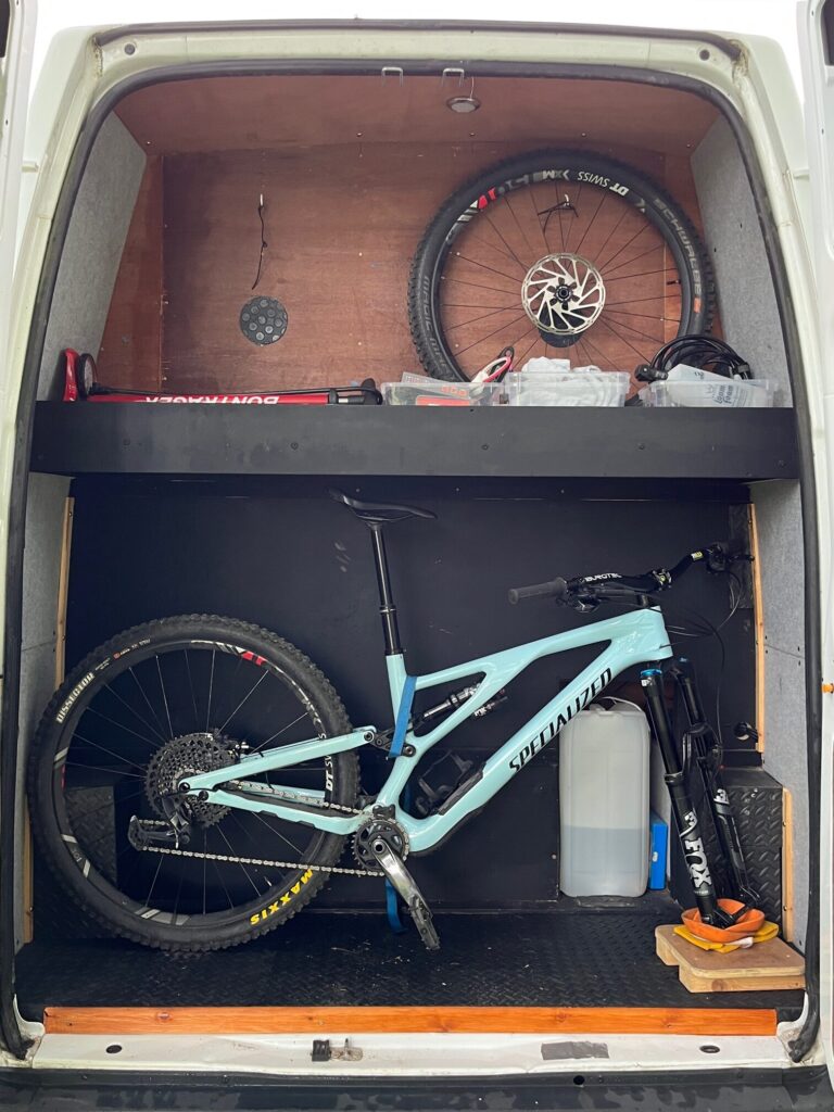 Adventure van - Spacious lounge and separate bike/climbing gear storage ...
