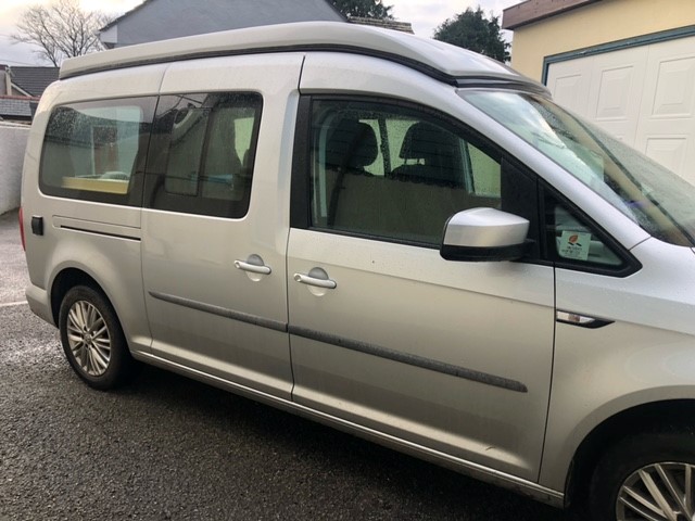 Bespoke Campervan conversion VW Caddy Maxi Life with Pop top | Quirky ...