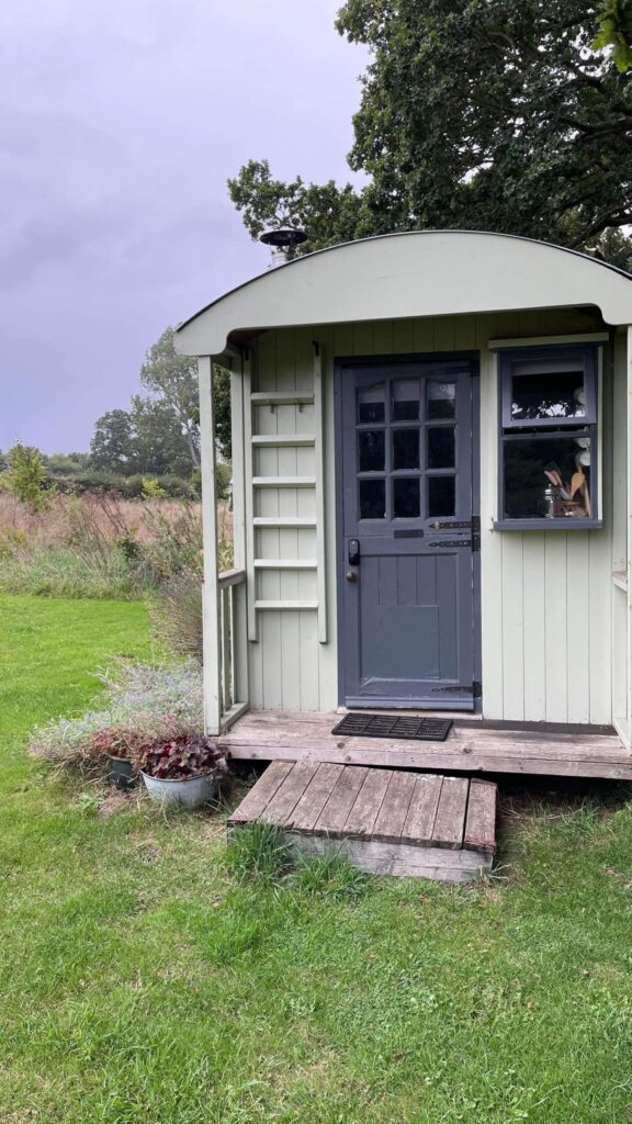 Beautiful off grid shepherds hut/tiny house with compost toilet ...