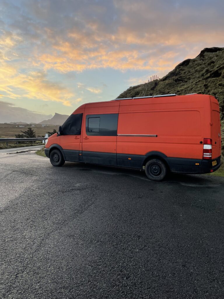 Reduced: Mercedes Sprinter Camper Van with Orange Raptor Paint ...