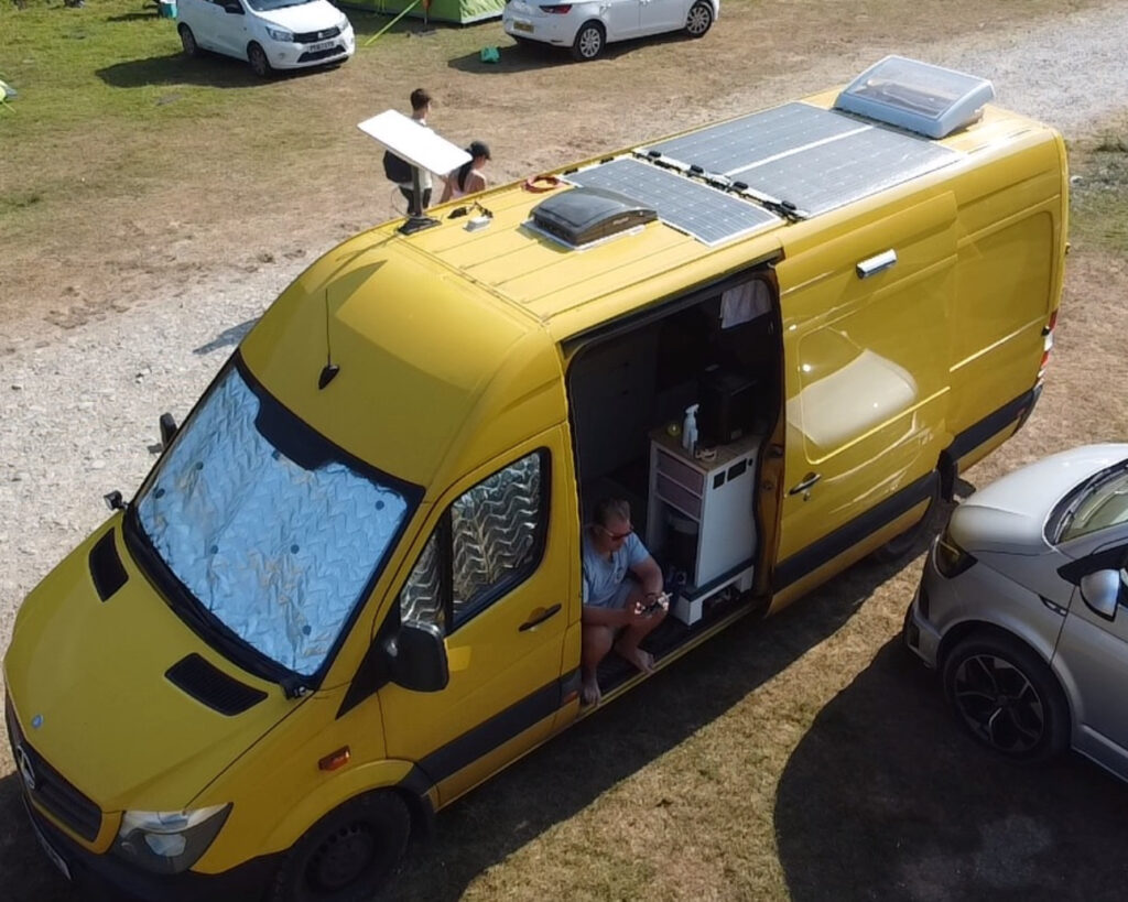 Mercedes LWB Sprinter van converted for off grid living and travelling ...
