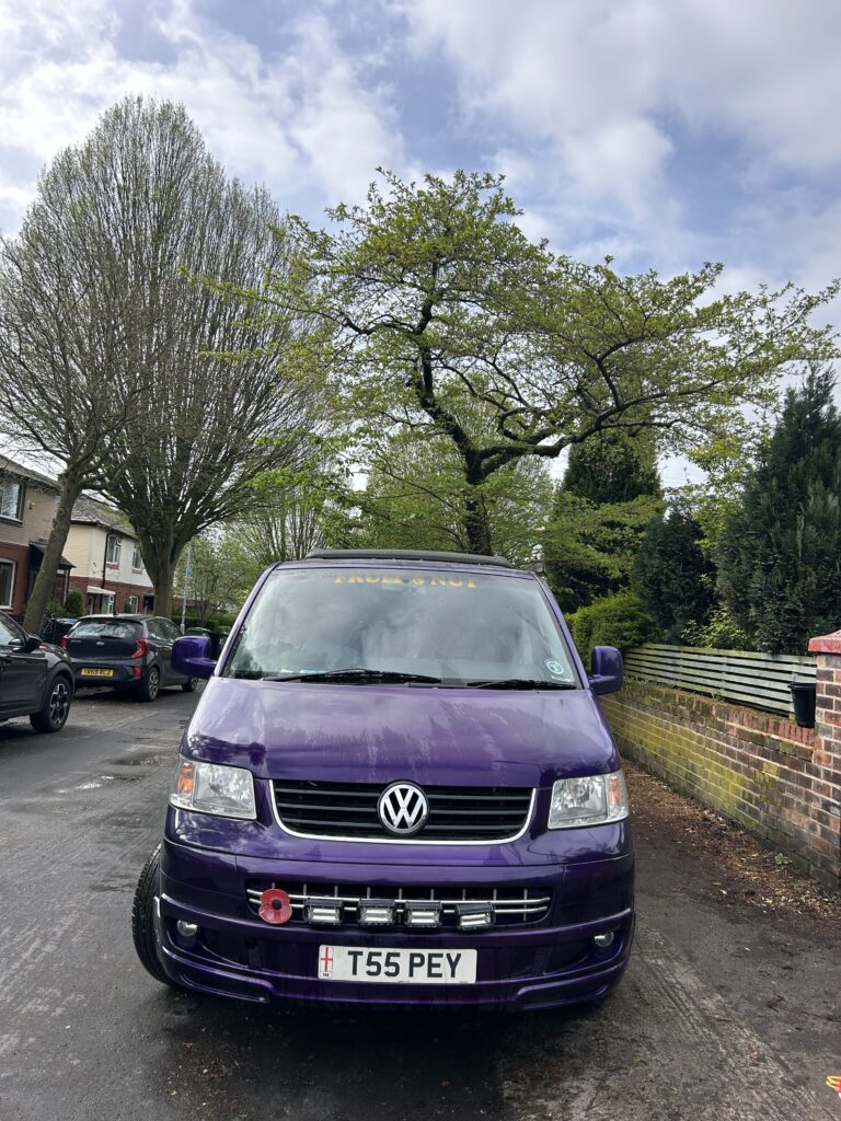 Purple VW T5 | Quirky Campers