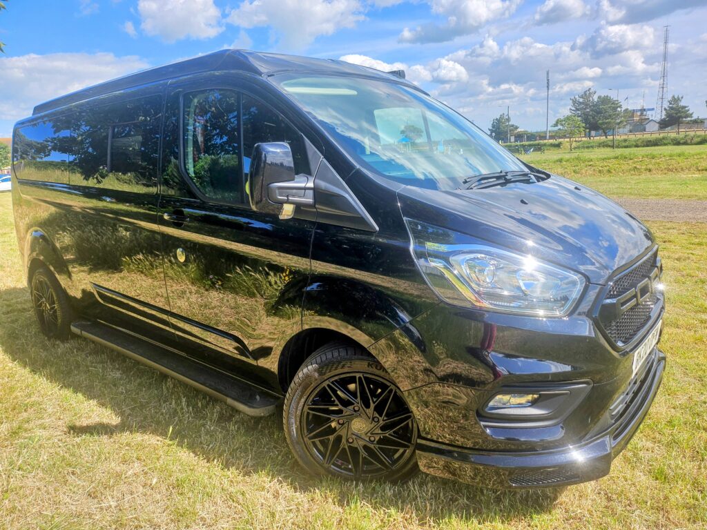 Stunning black Ford Transit Custom LWB automatic Campervan Euro 6 price ...