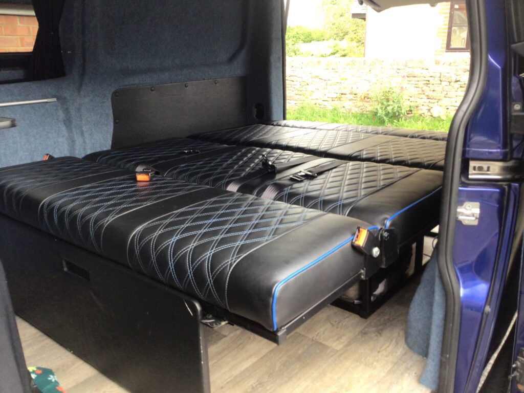 Stunning Deep Impact Blue Transit Custom | Quirky Campers
