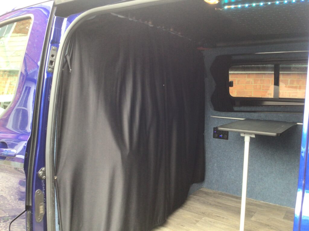Stunning Deep Impact Blue Transit Custom | Quirky Campers