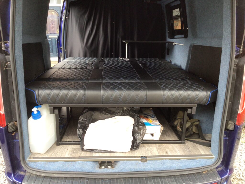 Stunning Deep Impact Blue Transit Custom | Quirky Campers