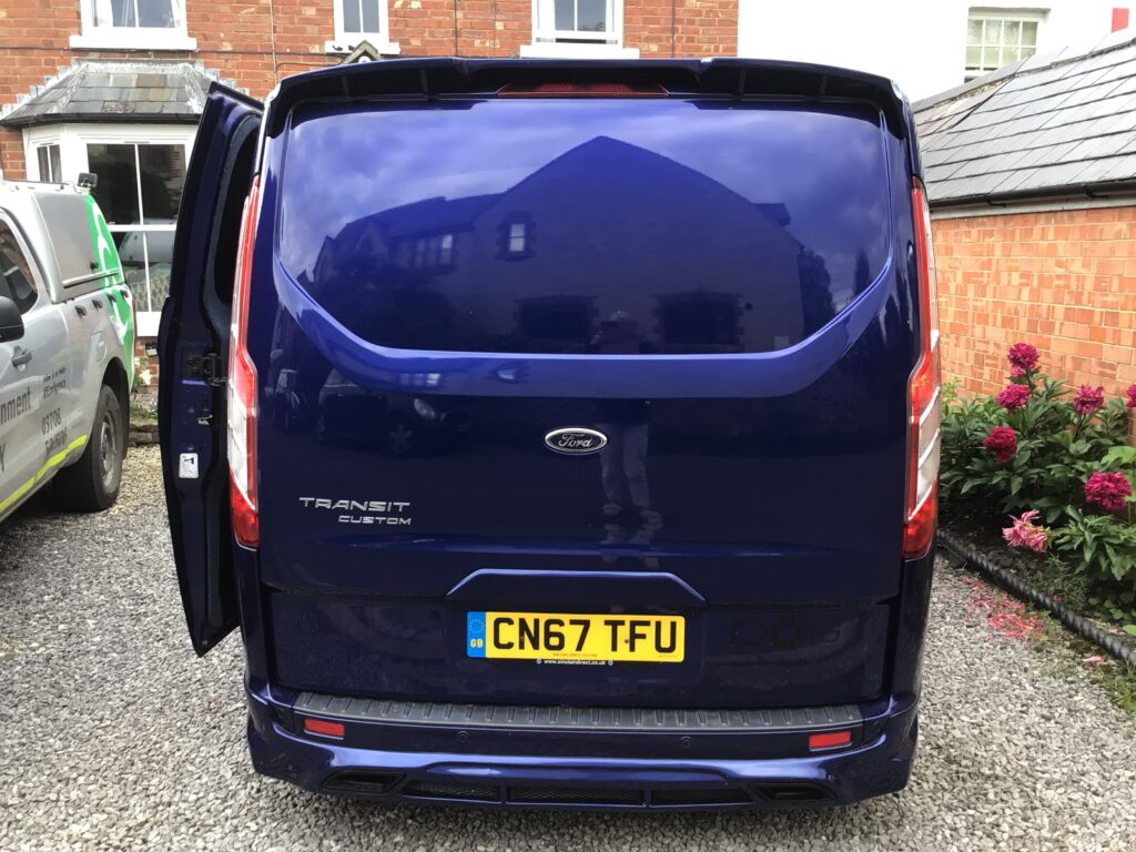 Stunning Deep Impact Blue Transit Custom | Quirky Campers