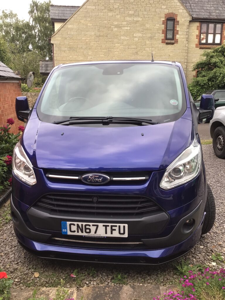 Stunning Deep Impact Blue Transit Custom | Quirky Campers