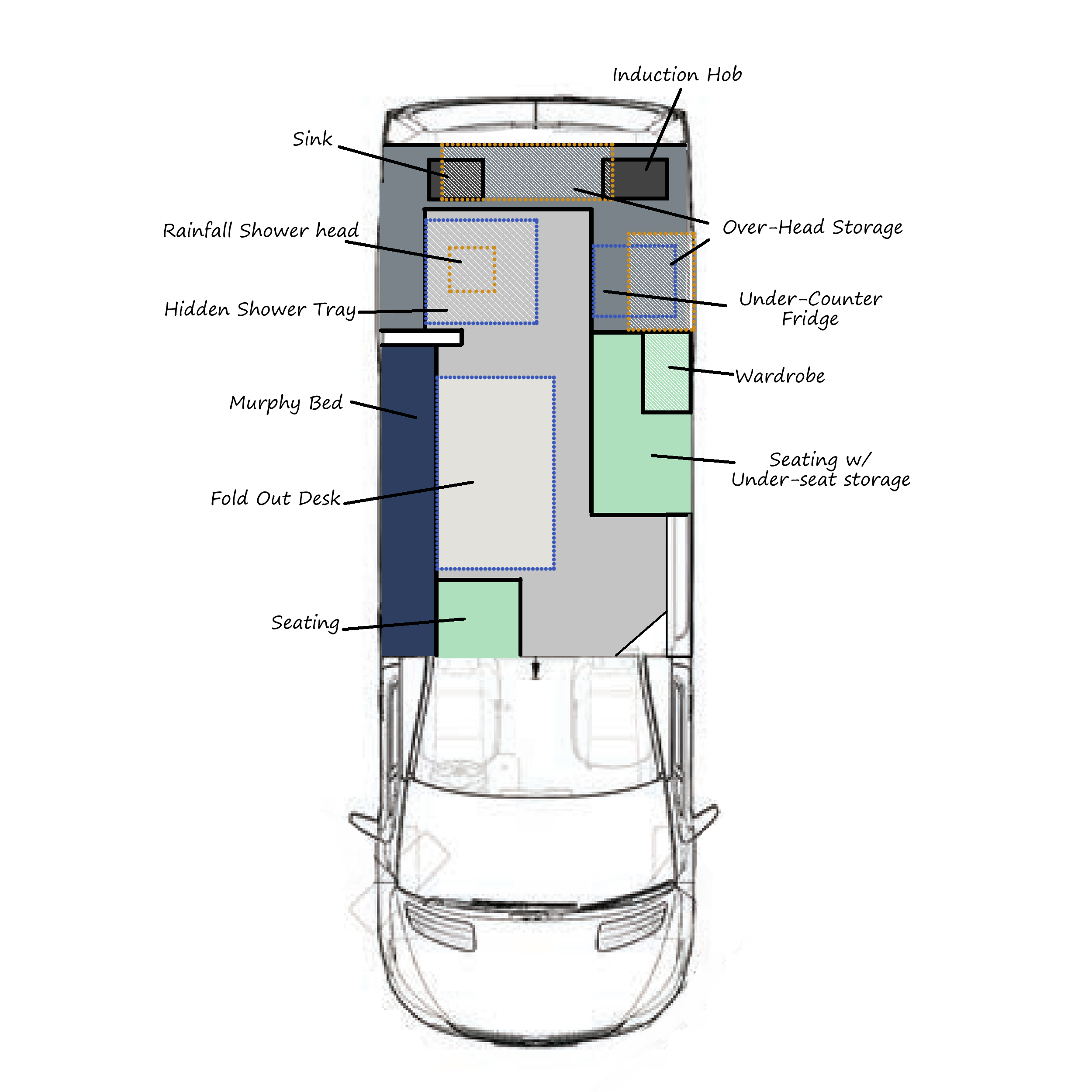 Ford Transit 2015 High Roof Stealth Camper Van - Full Year's MOT ...