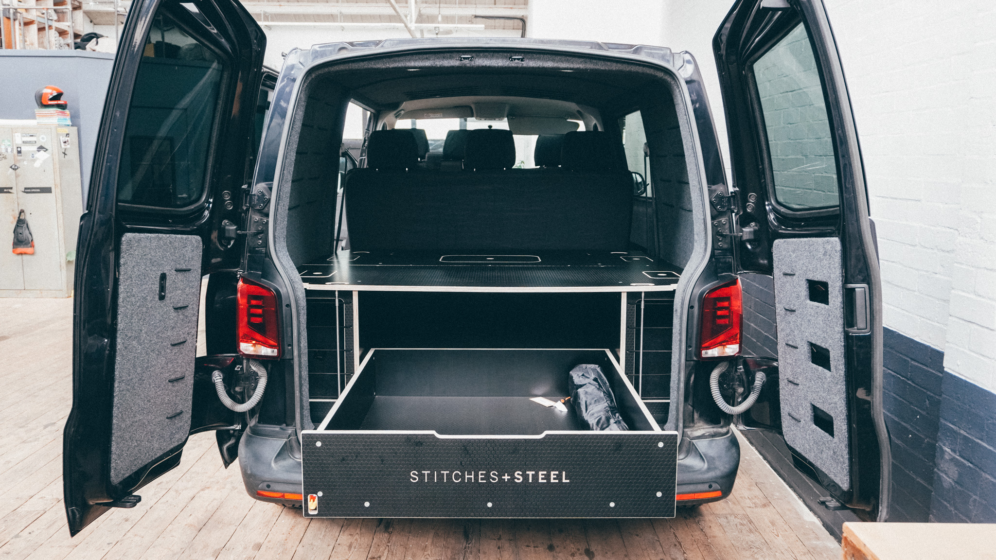 STITCHES + STEEL Converted Kombi Dayvan / Campervan Swamper VW T6.1 ...