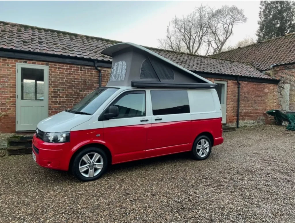 Vibrant VW Red & White Campervan Your Next Travel Companion! **SOLD ...